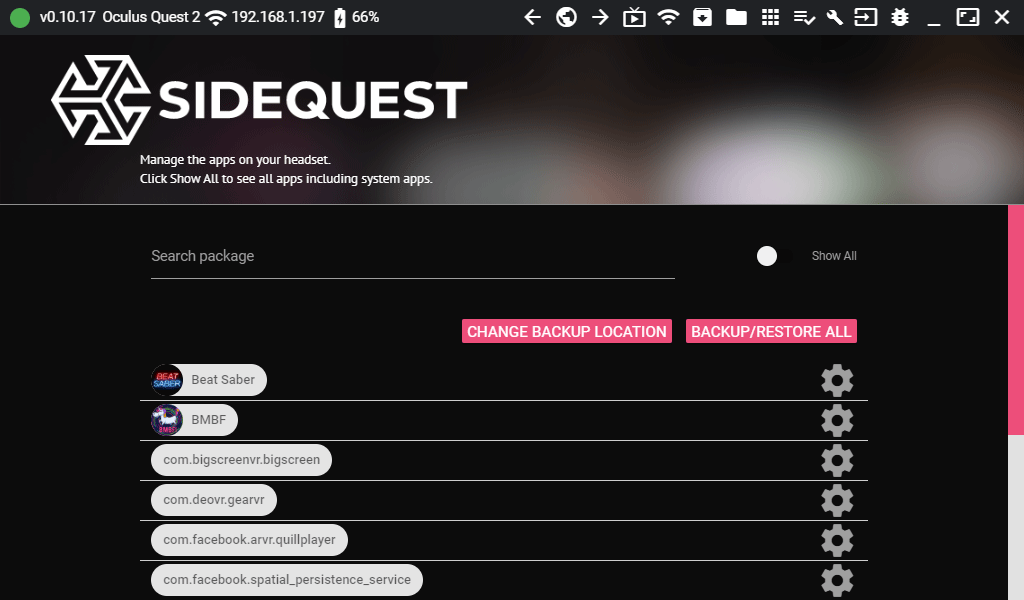 开发者权限 / Sidequest - Oculus中文指南