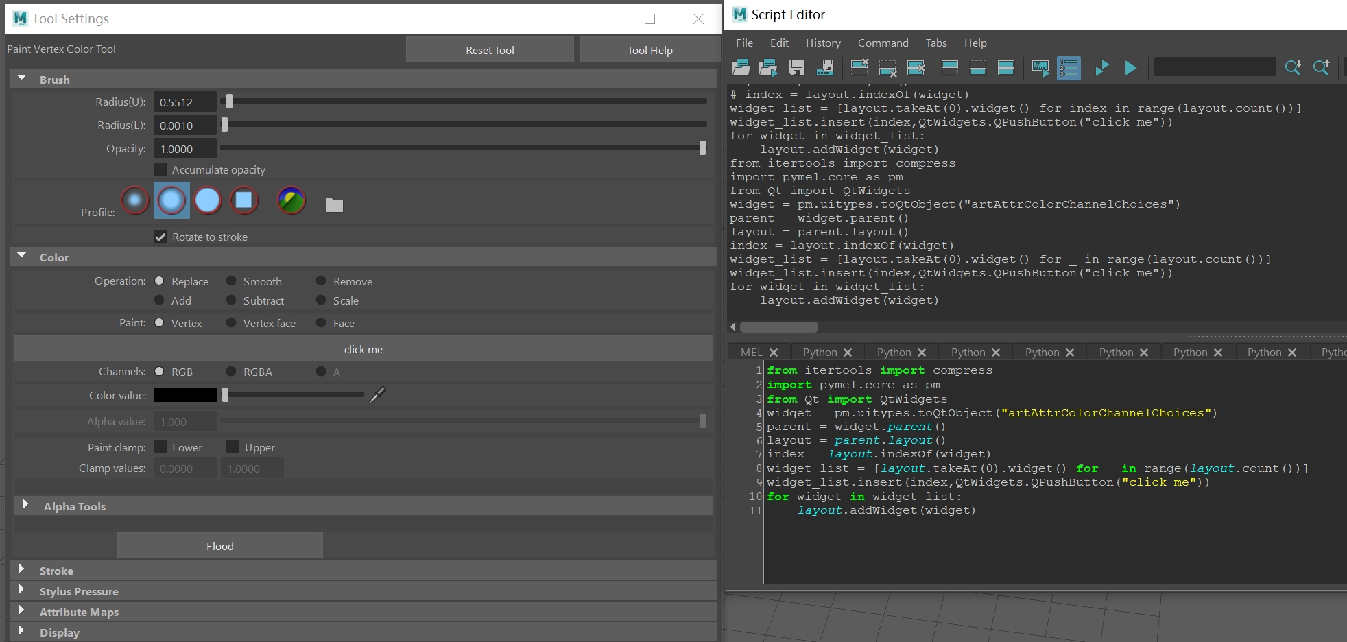 Maya 顶点色单通道笔刷 | 智伤帝的个人博客