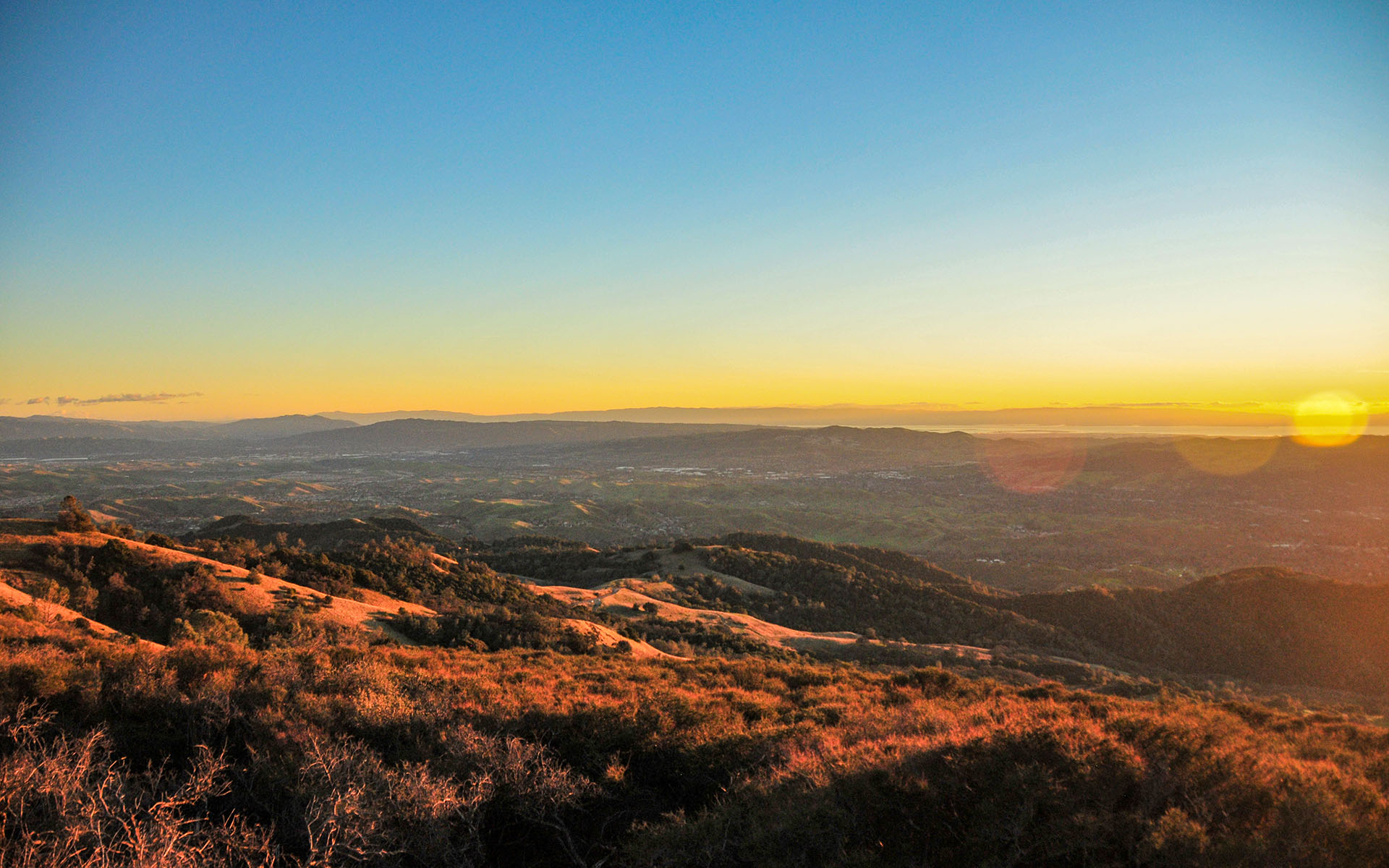 2019.01: Sunset, Juniper Campground, Mount Diablo State Park ...