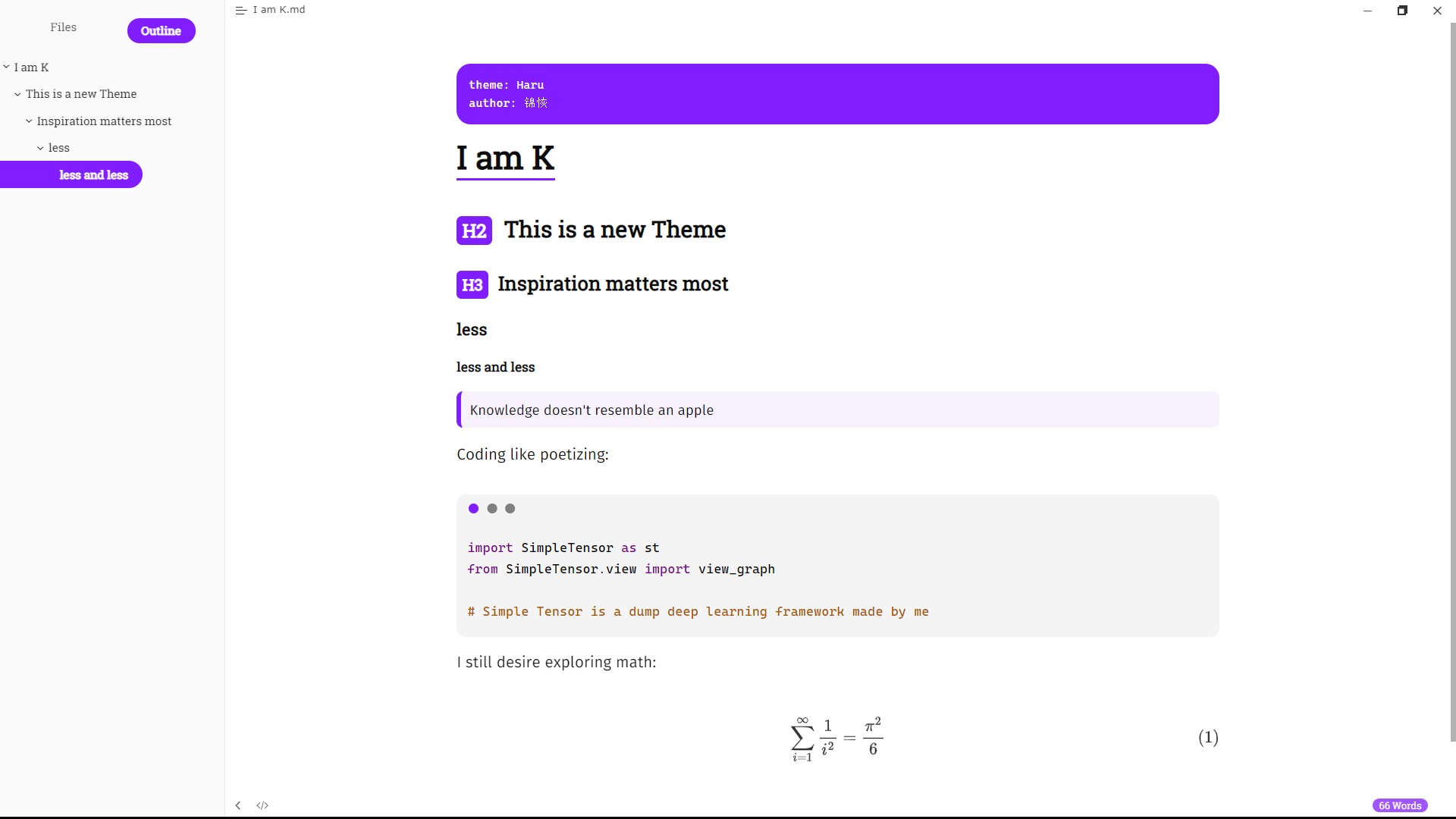 GitHub - LSTM-Kirigaya/typora-haru-theme: a light & inspirational theme for typora