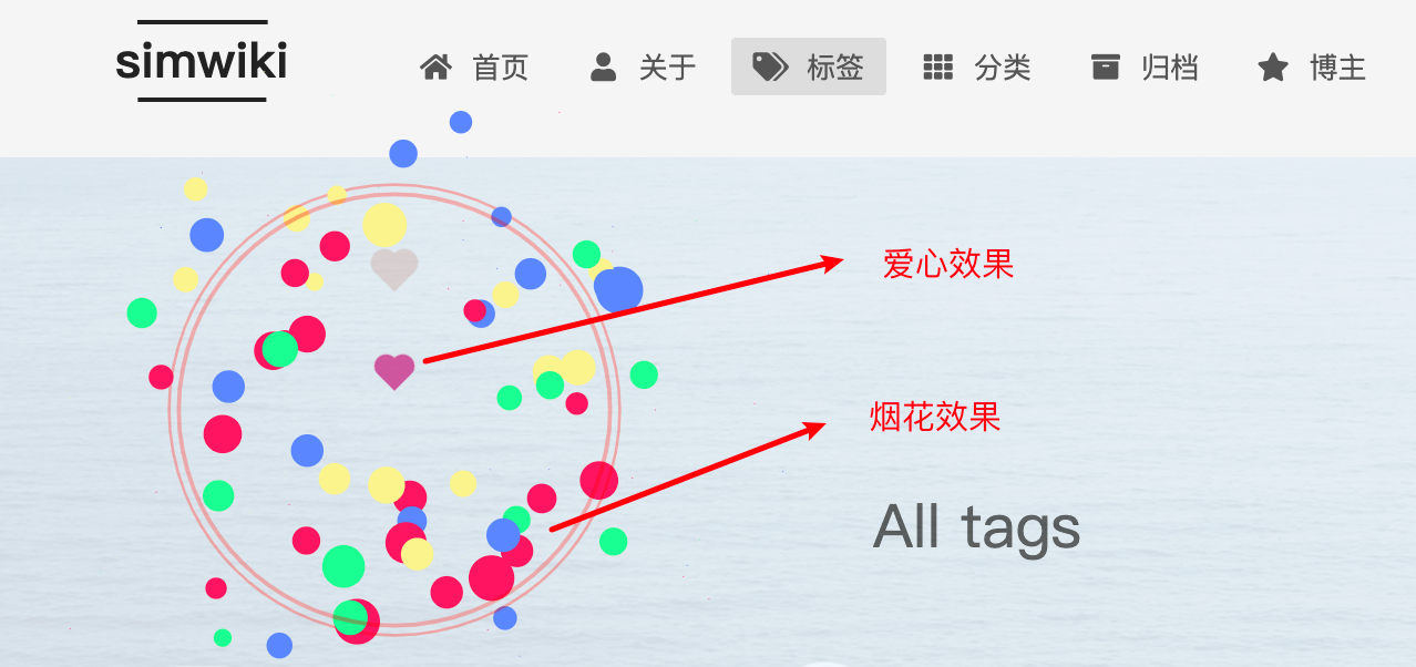 Next主题添加页面点击特效 | simwiki