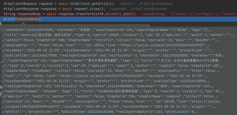 Flutter开发之——网络请求-手动json数据解析_flutter json解析-CSDN博客