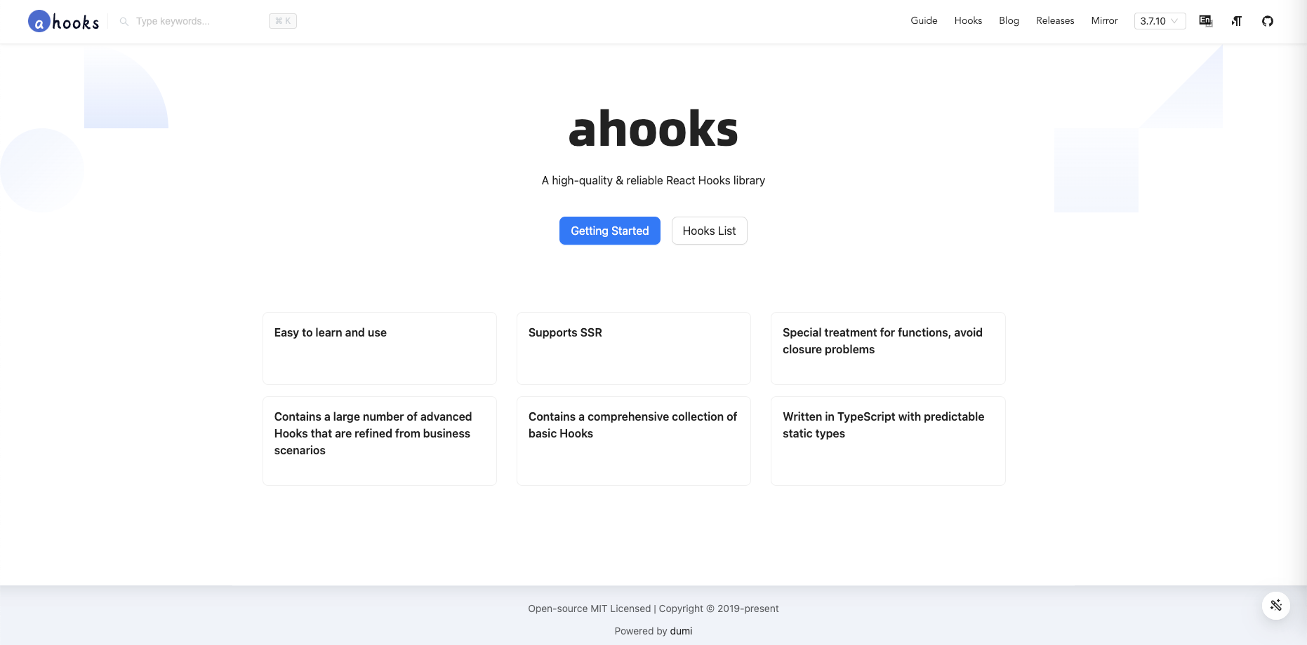 @ahooks.js/dumi-theme-antd - npm