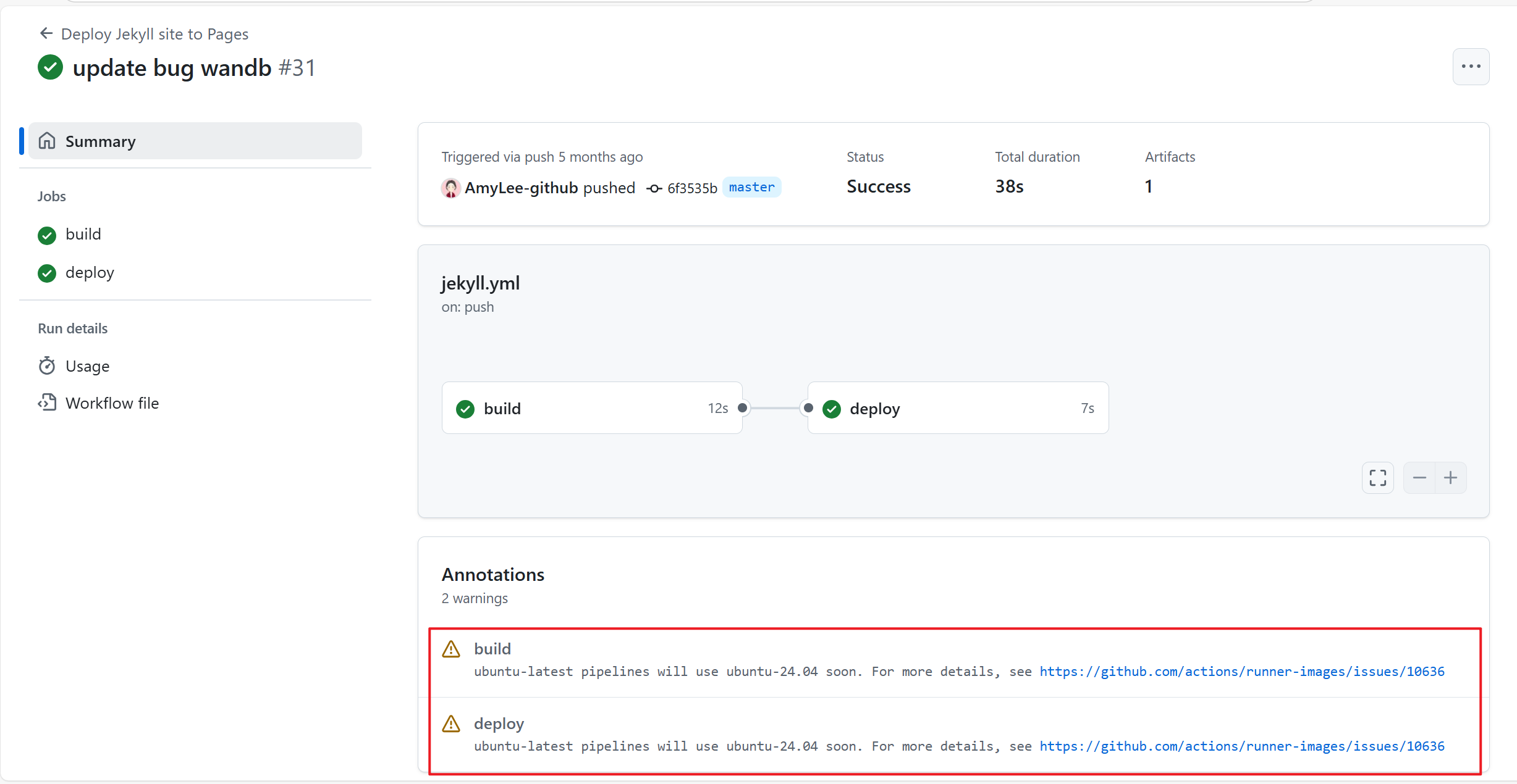 Github Pages个人博客使用Github Action部署失败 - 木子一的博客 | JoyLee Blog