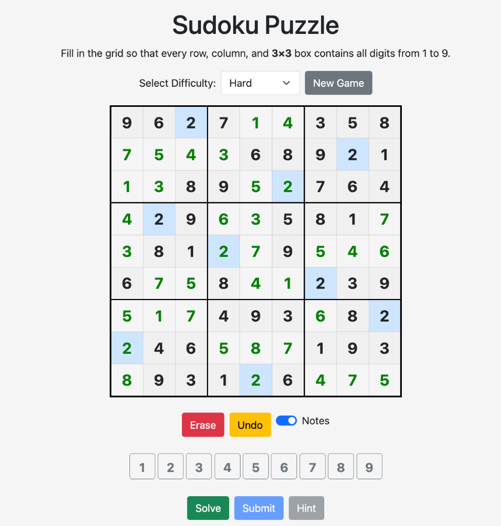 Sudoku Puzzles - Online tools, Games & Puzzles