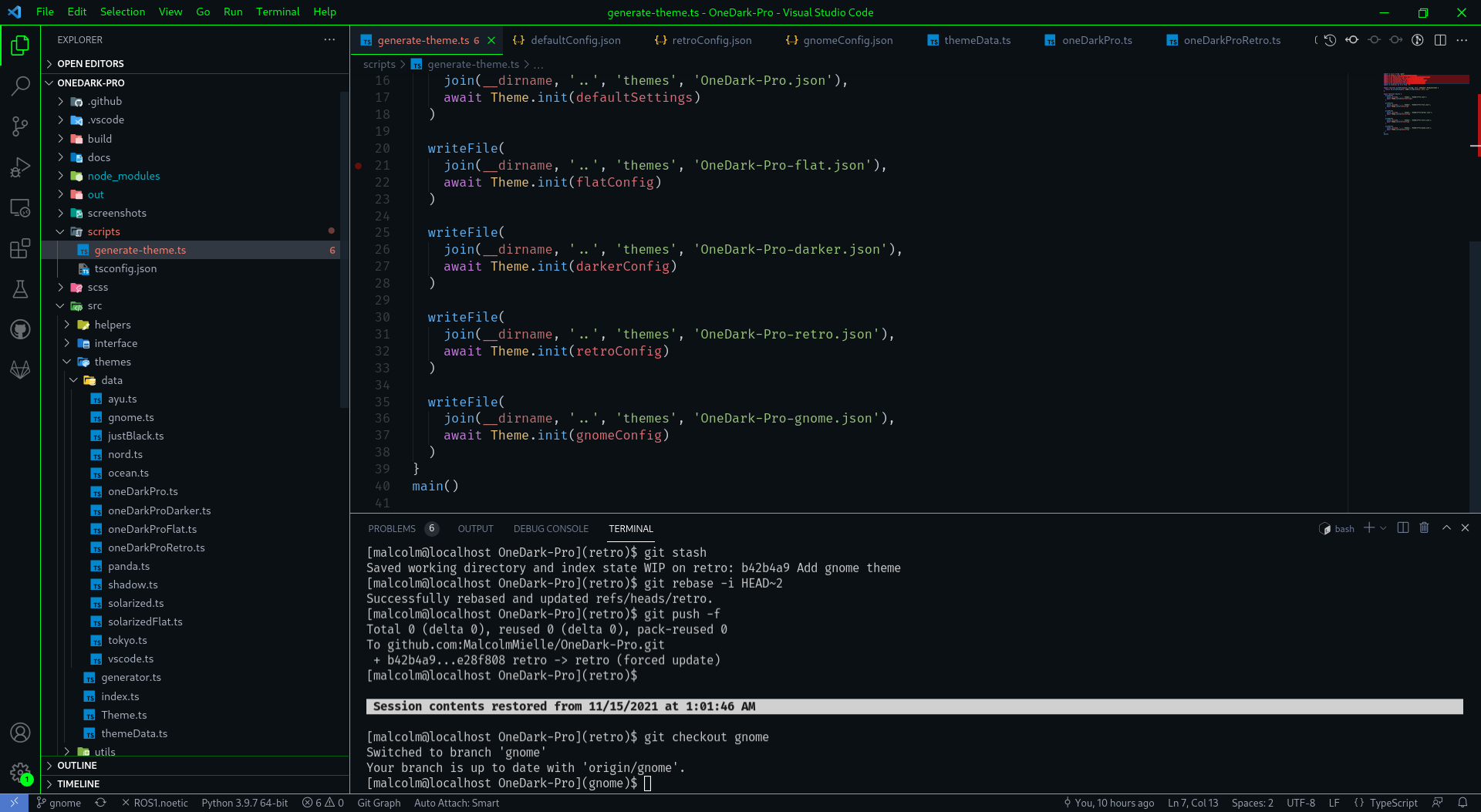binaryify/onedark-pro CDN by jsDelivr - A free, fast, and reliable Open Source CDN