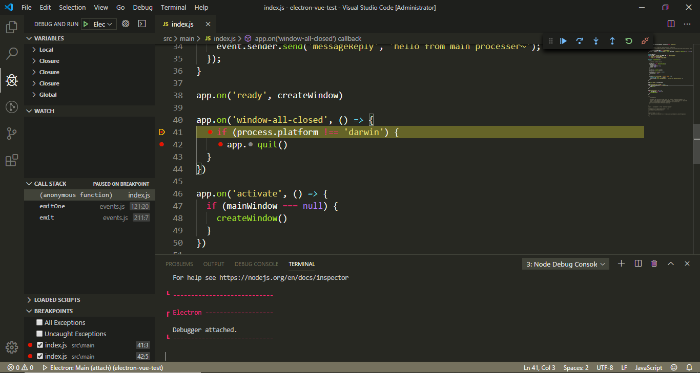 Vscode中调试electron-vue的主进程和渲染进程 | CcbeanBlog