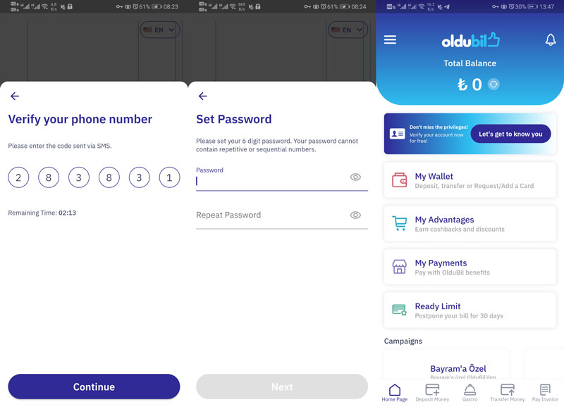 OlduBil土耳其虚拟信用卡注册和入金，OlduBil实名认证教程 - 接码号