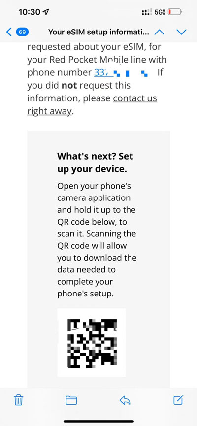 Red Porcket eSIM美国电话卡购买和激活教程,保号套餐$2.5/月 - 接码号