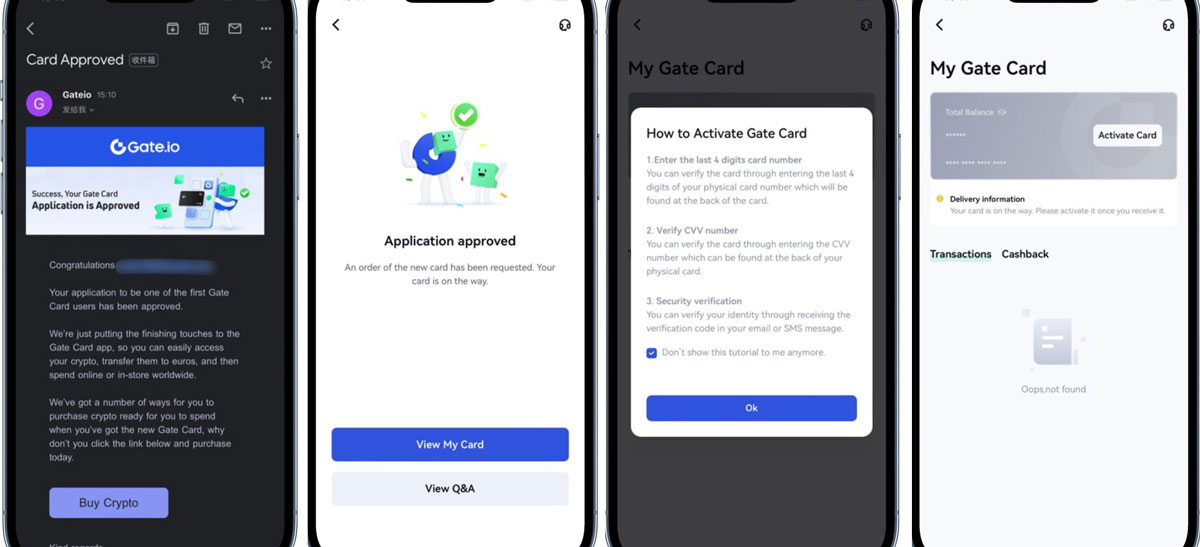Gate.io芝麻加密货币交易所VISA借记卡申请教程 - 接码号
