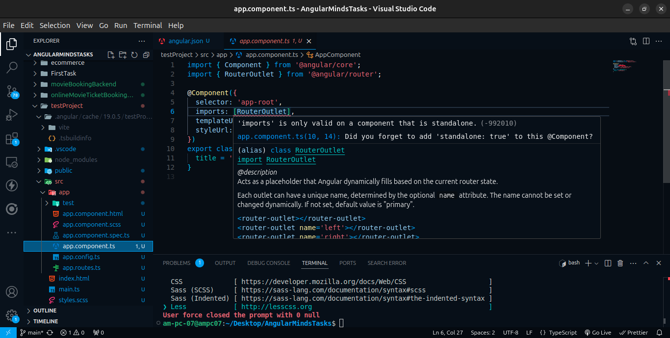 Angular Language Service Does Not Recognize Standalone Components Without Standalone True In