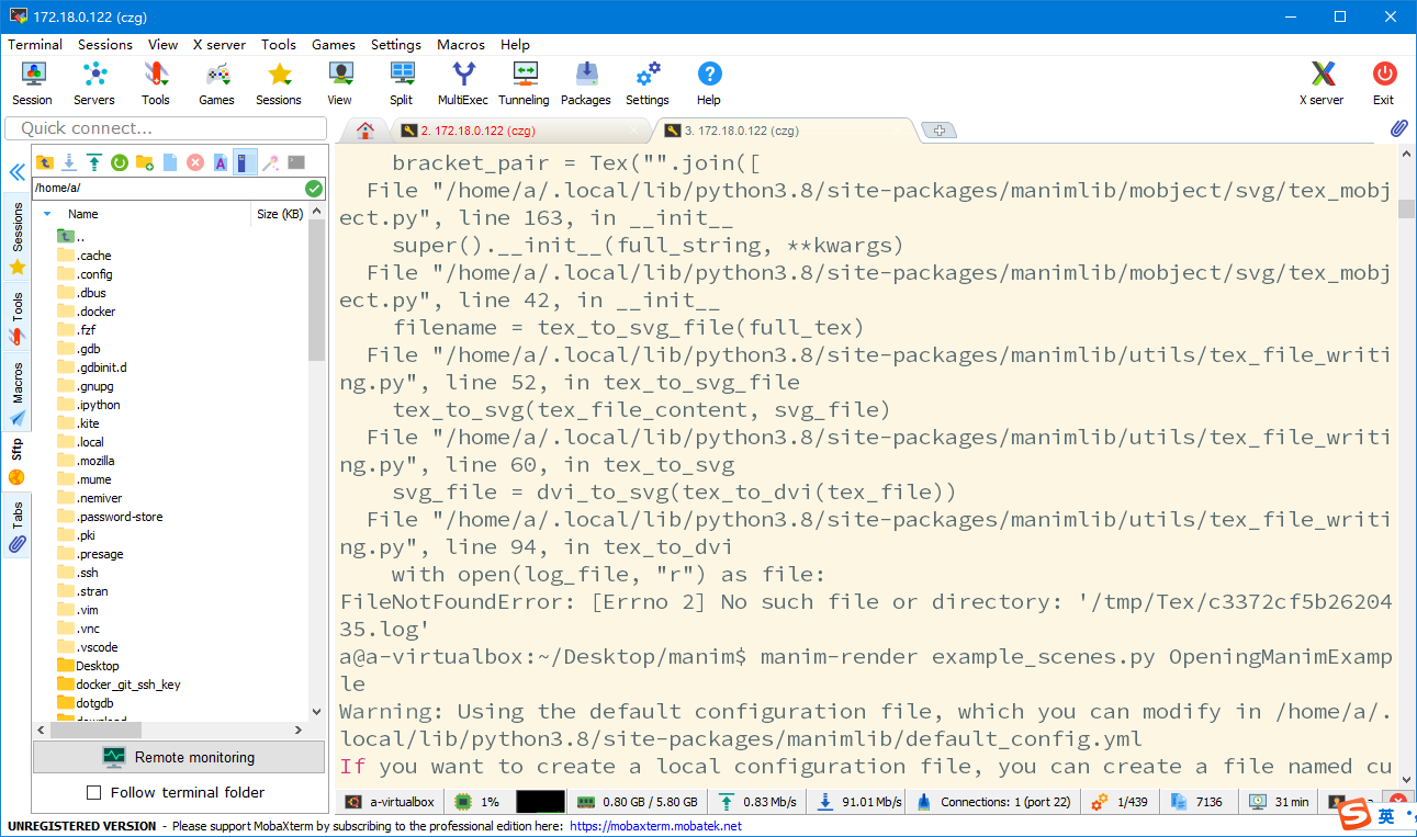 pyglet.gl.ContextException: Could not create GL context · Issue #1344 · 3b1b/manim · GitHub