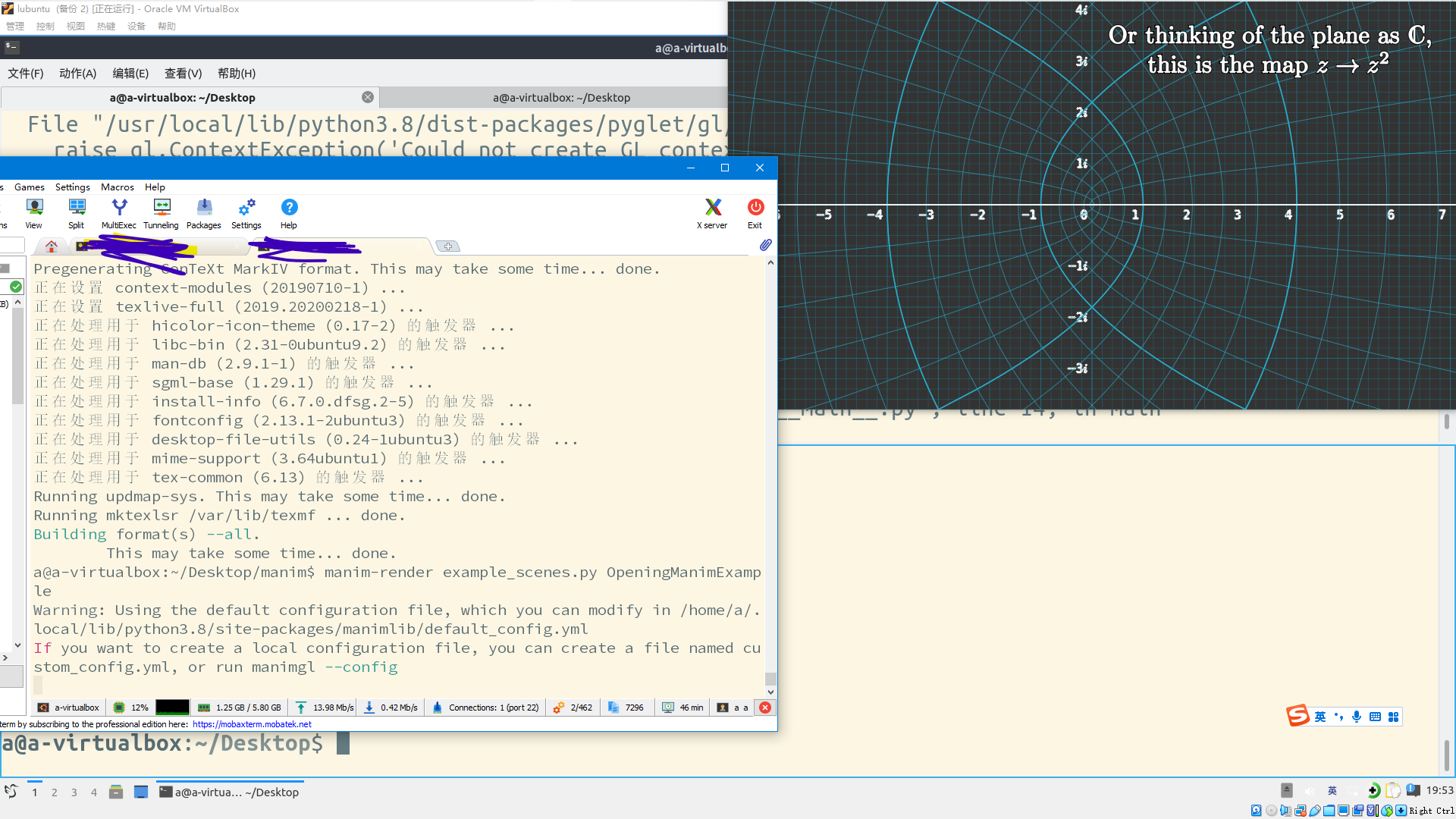 pyglet.gl.ContextException: Could not create GL context · Issue #1344 · 3b1b/manim · GitHub