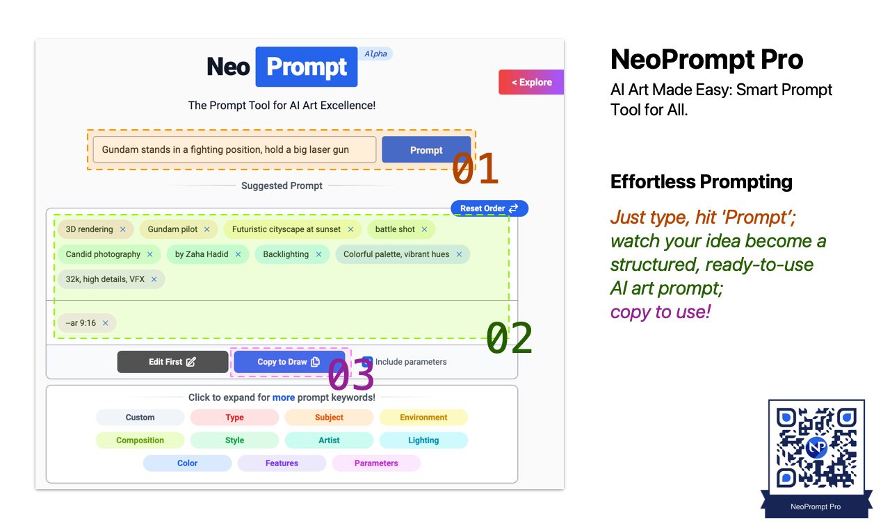 NeoPrompt Pro - Smart prompt generation tool for AI arts