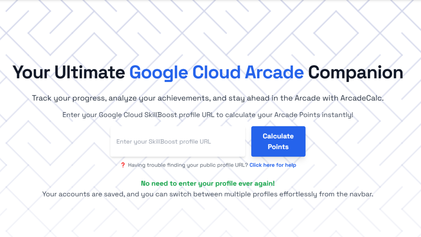 Arcade Points Calculator | Calculate Google Cloud Arcade Points & Track Progress