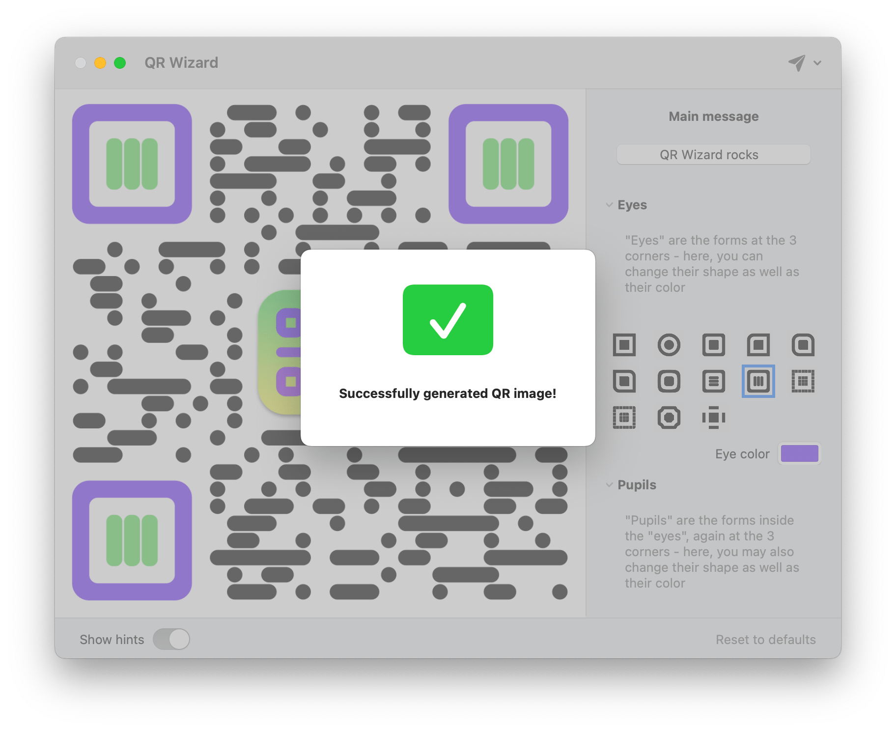 QR Wizard | QR Code generator for macOS