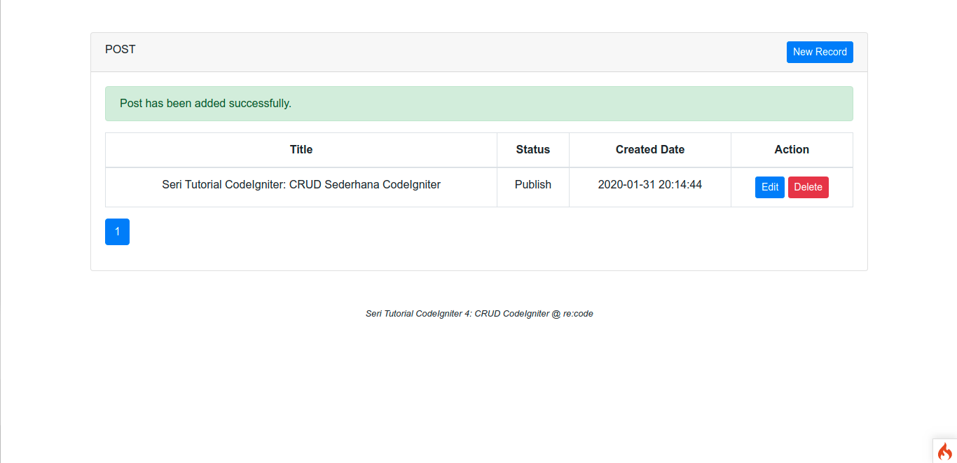 Seri Tutorial CodeIgniter 4: CRUD CodeIgniter 4 | qadrLabs
