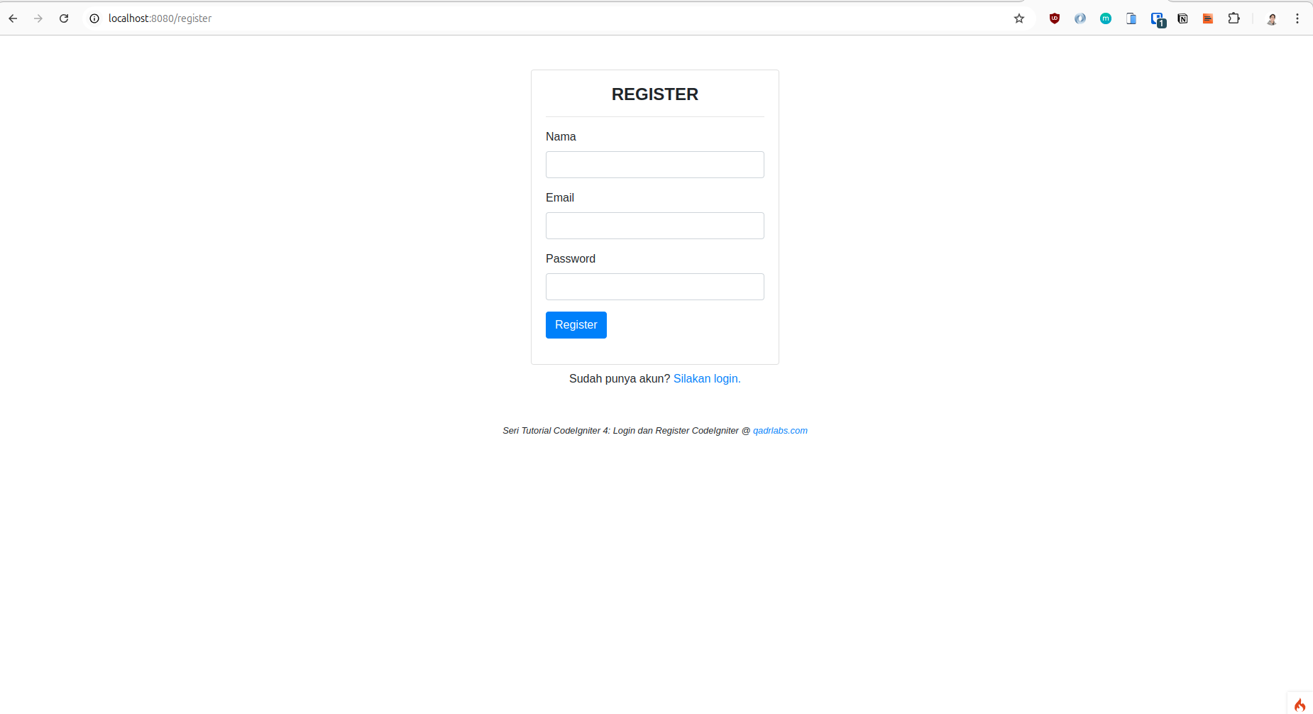 Seri Tutorial CodeIgniter 4: Membuat Fitur Login Dan Register Seri Tutorial CodeIgniter 4: Membuat Fitur Login Dan Register
