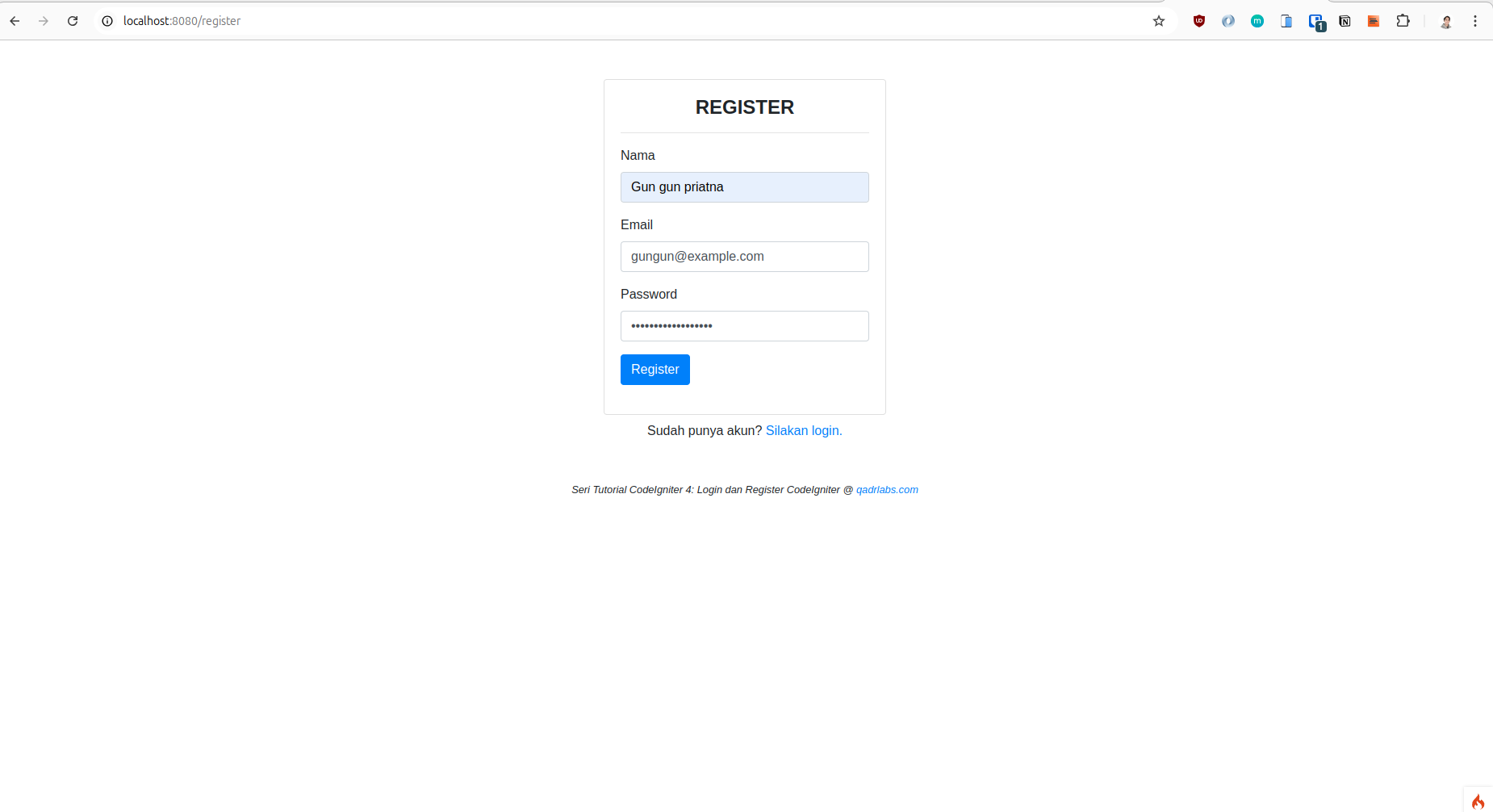 Seri Tutorial CodeIgniter 4: Membuat Fitur Login Dan Register Seri Tutorial CodeIgniter 4: Membuat Fitur Login Dan Register
