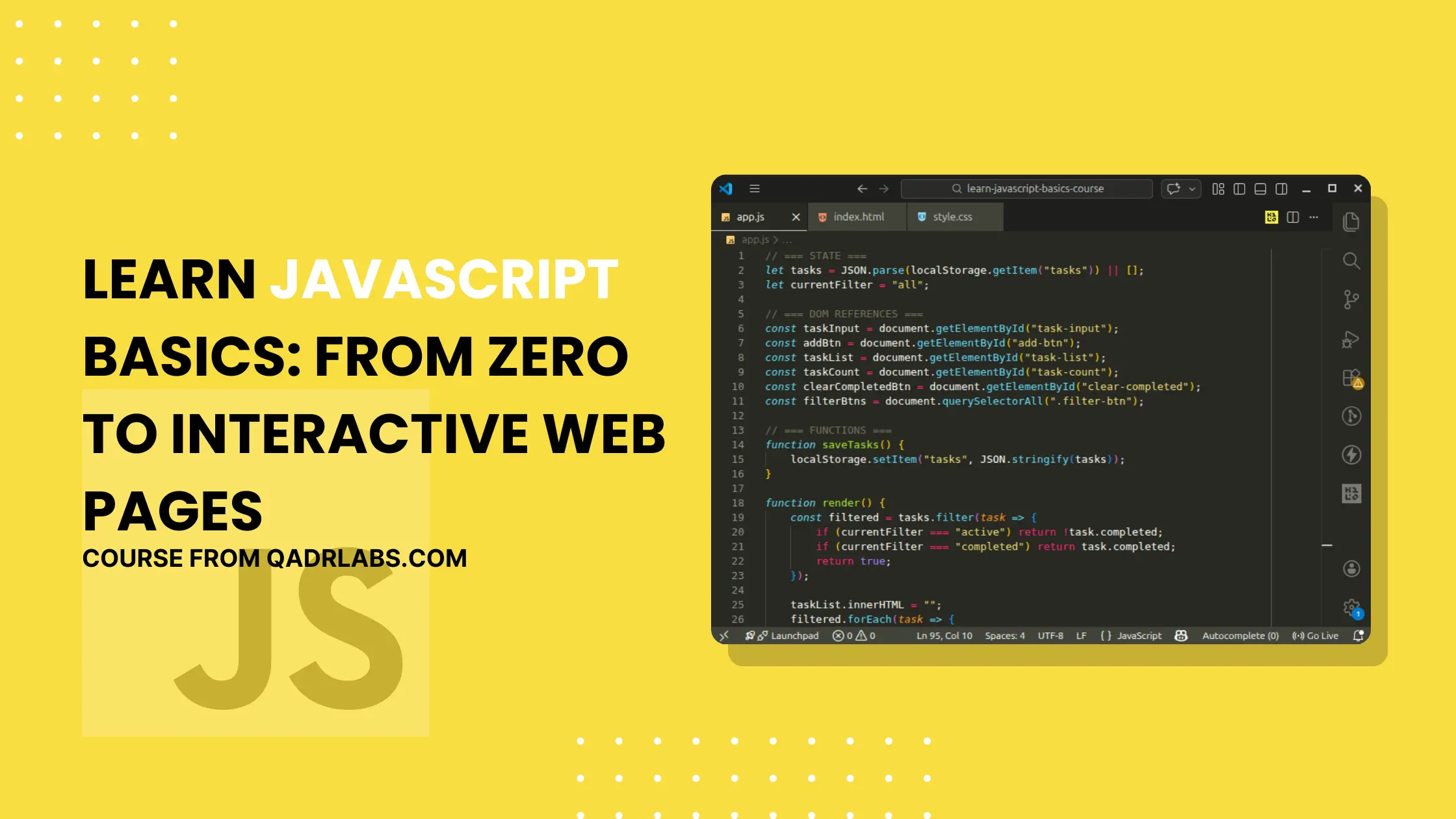 Learn JavaScript Basics: From Zero to Interactive Web Pages