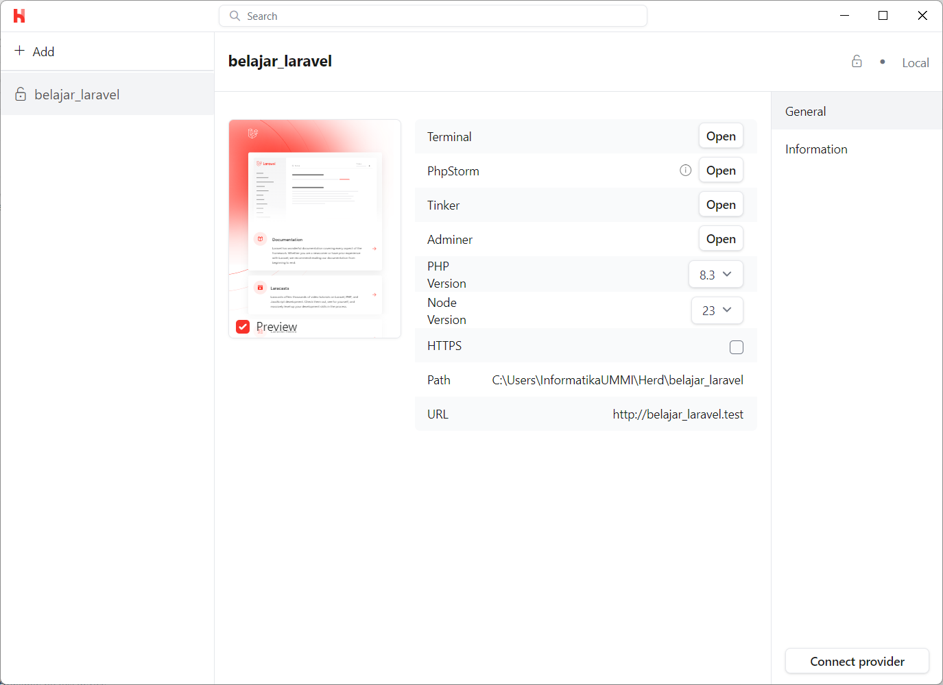 Panduan Install Laravel Herd dan MySQL di Windows