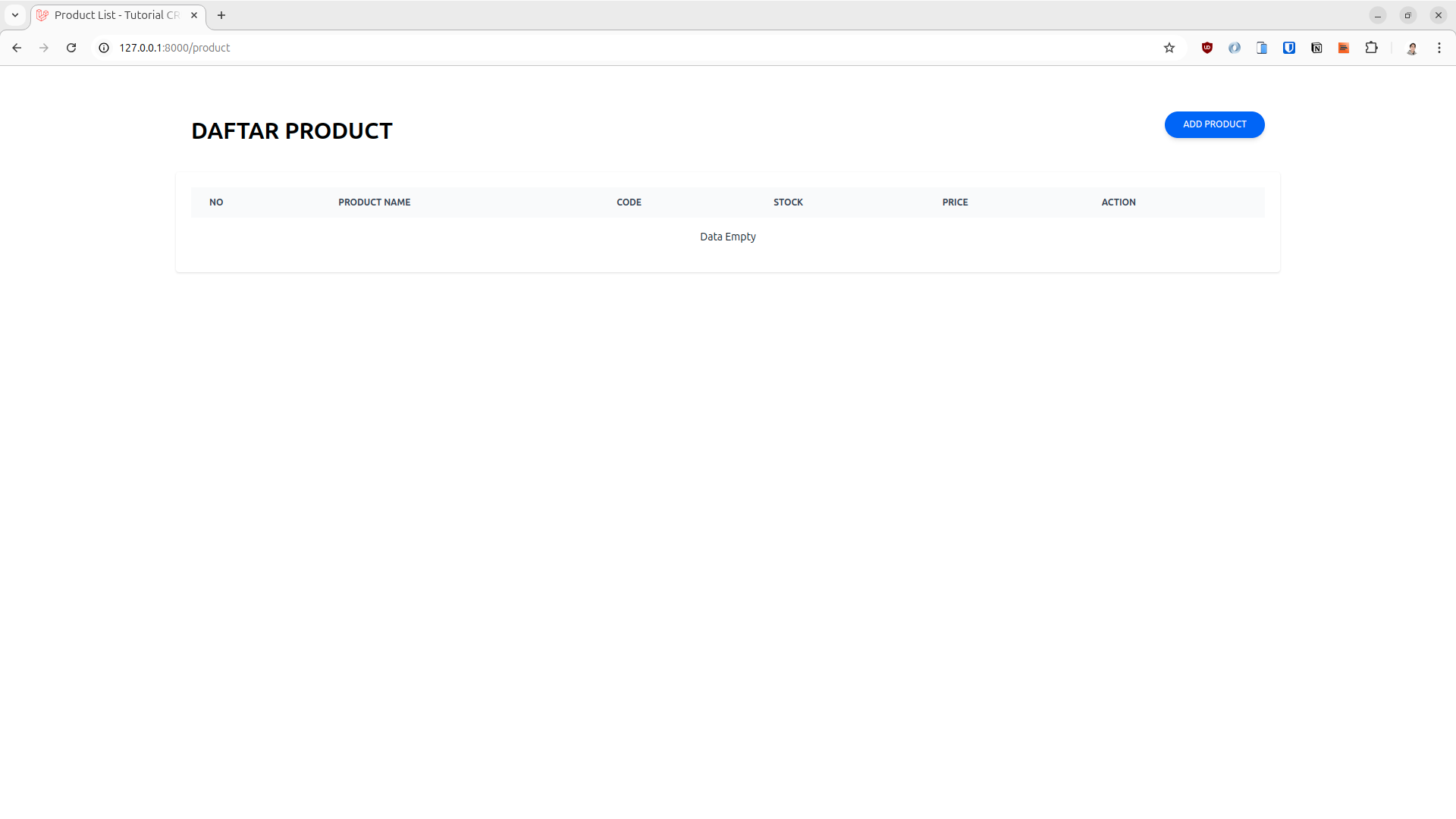 Tutorial CRUD Laravel 12 Untuk Pemula