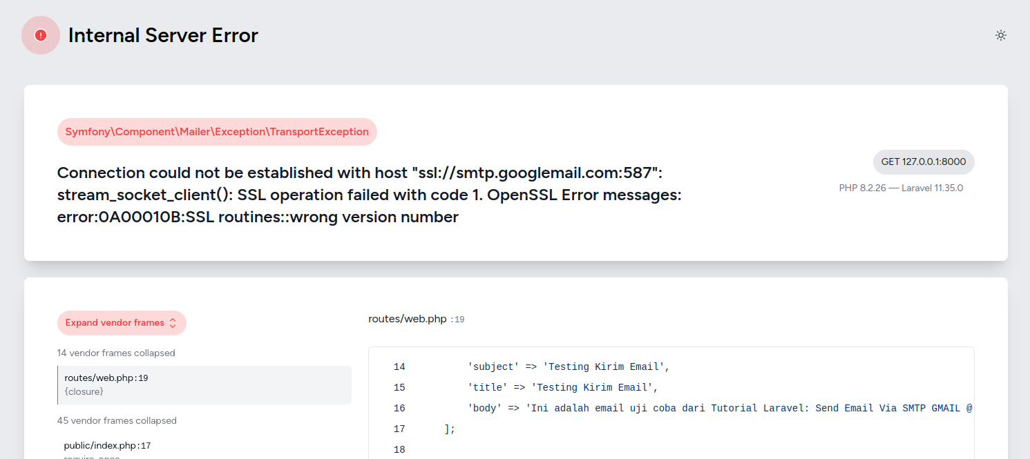 Cara Fix OpenSSL Error messages: error:0A00010B:SSL routines::wrong version number