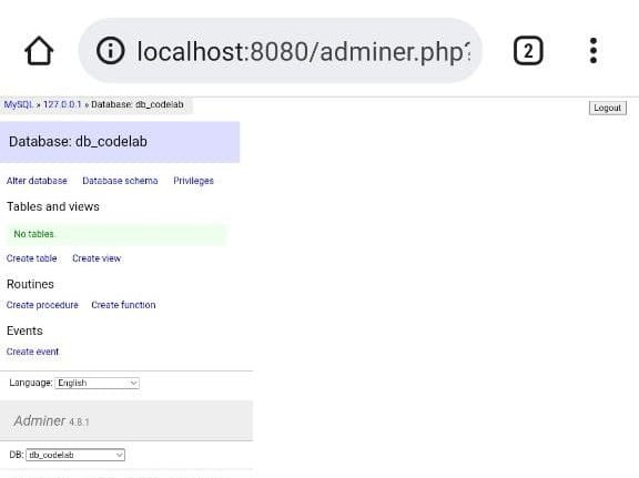Tutorial install adminer (tool alternatif phpMyAdmin) di hp android