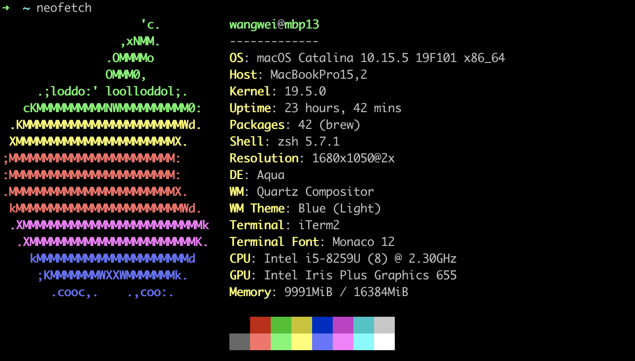 使用neofetch和lolcat美化输出 - Typecasting