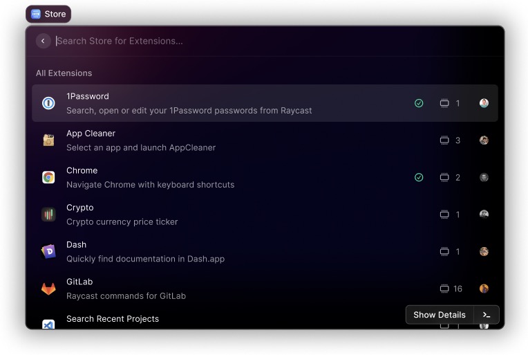 Raycast：推出官方扩展商店和开发者平台