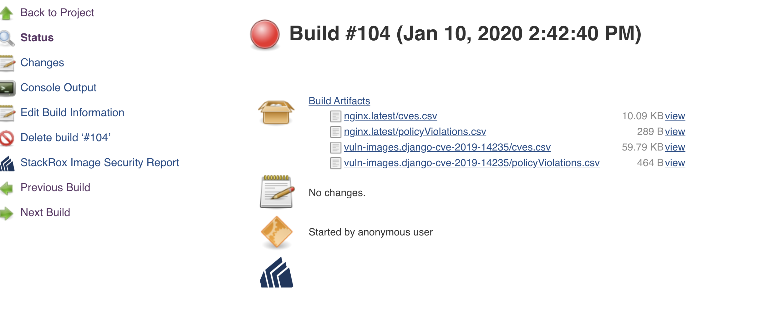 StackRox Container Image Scanner | Jenkins plugin