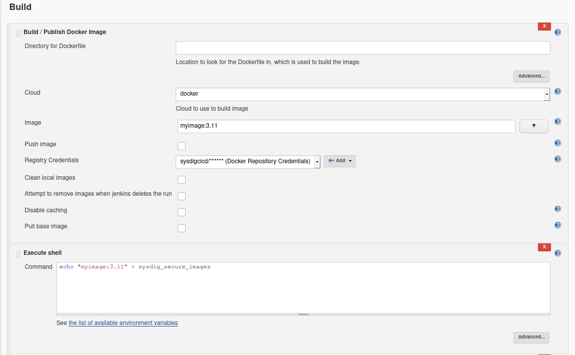 Sysdig Secure Container Image Scanner Jenkins Plugin 9855