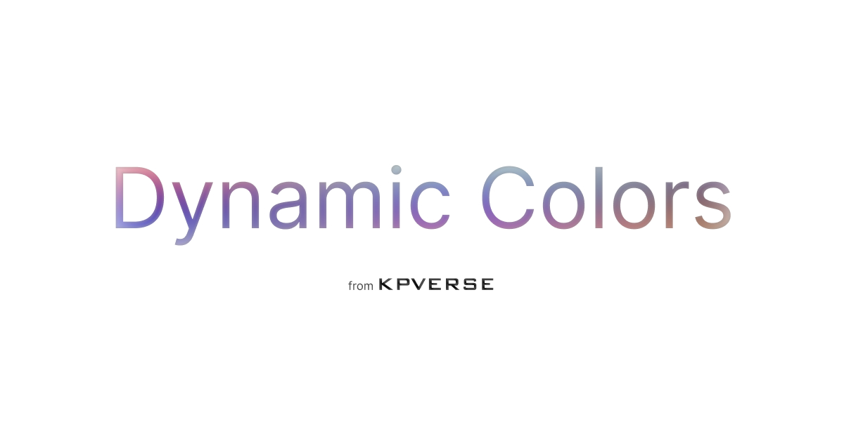 Dynamic Colors from KPVERSE