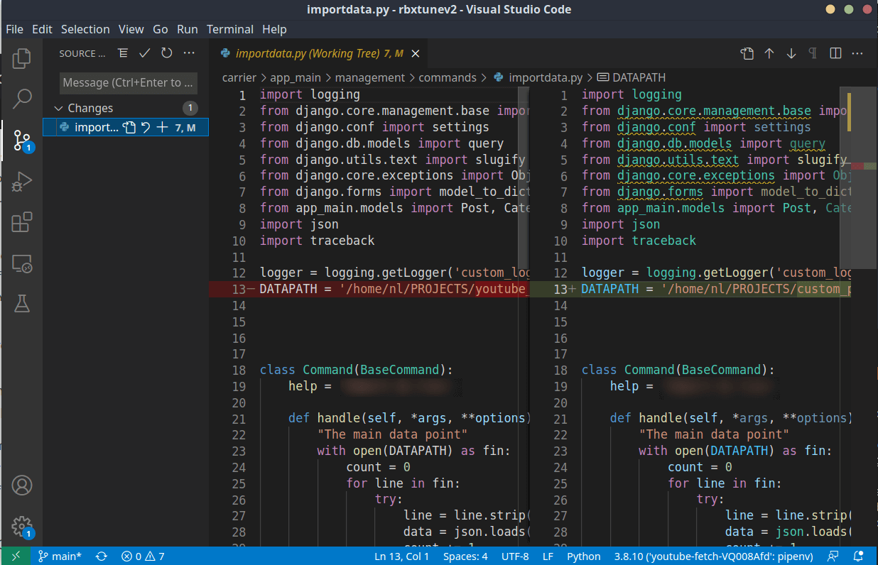 How To Diff Check In VSCode LinuxPip