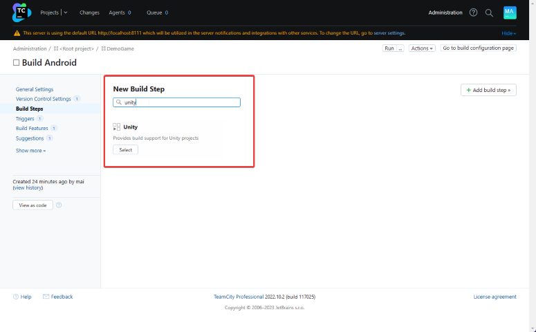 Unity 游戏自动化打包教程【TeamCity】
