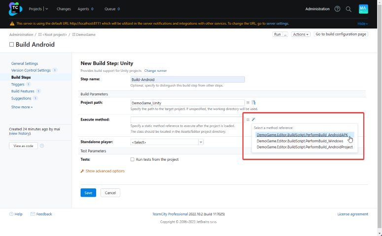 Unity 游戏自动化打包教程【TeamCity】