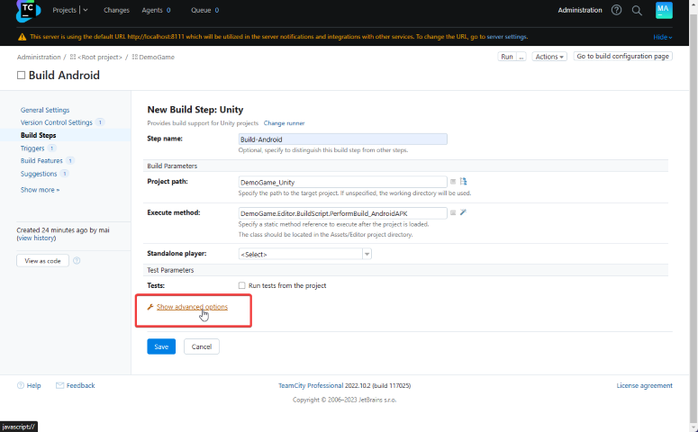 Unity 游戏自动化打包教程【TeamCity】