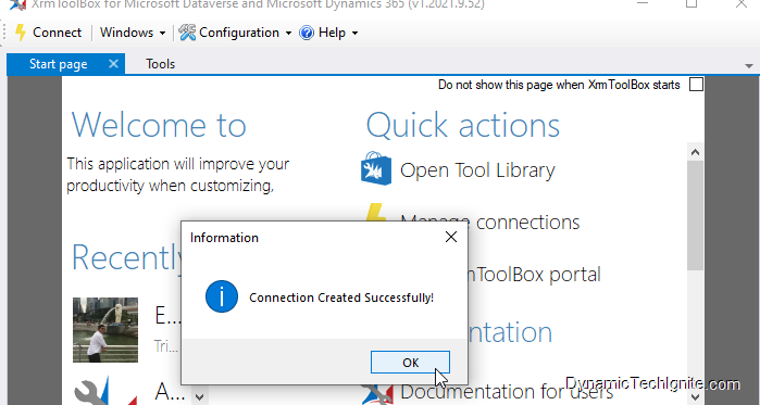 How to create a new XrmToolBox connection - DTI Tech