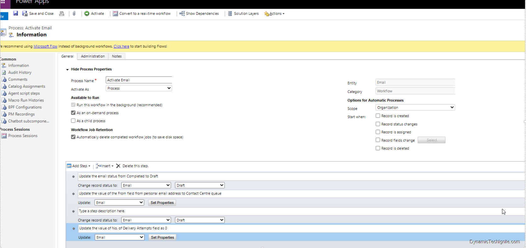 Tip - Resend pending emails in Dynamics CRM - DTI Tech
