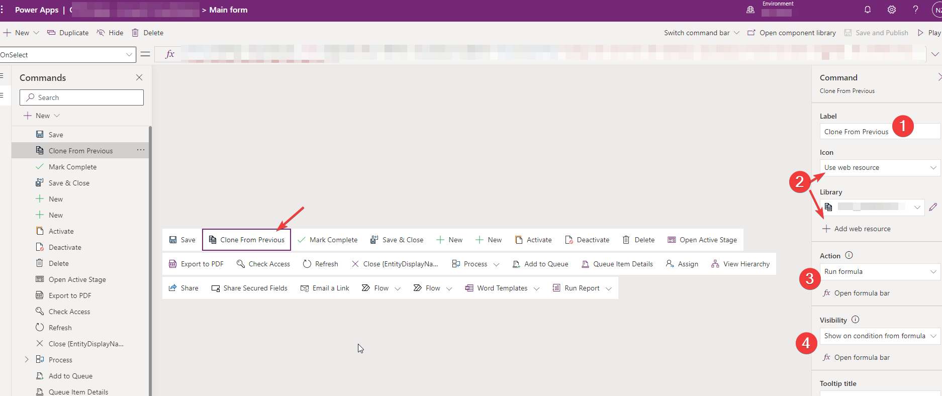 Add a new button and the logic using Command editor in Model Driven Power Apps - DTI Tech