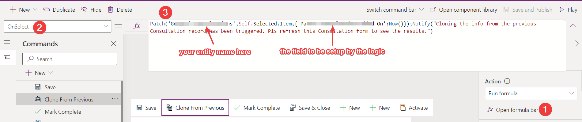 Add a new button and the logic using Command editor in Model Driven Power Apps - DTI Tech
