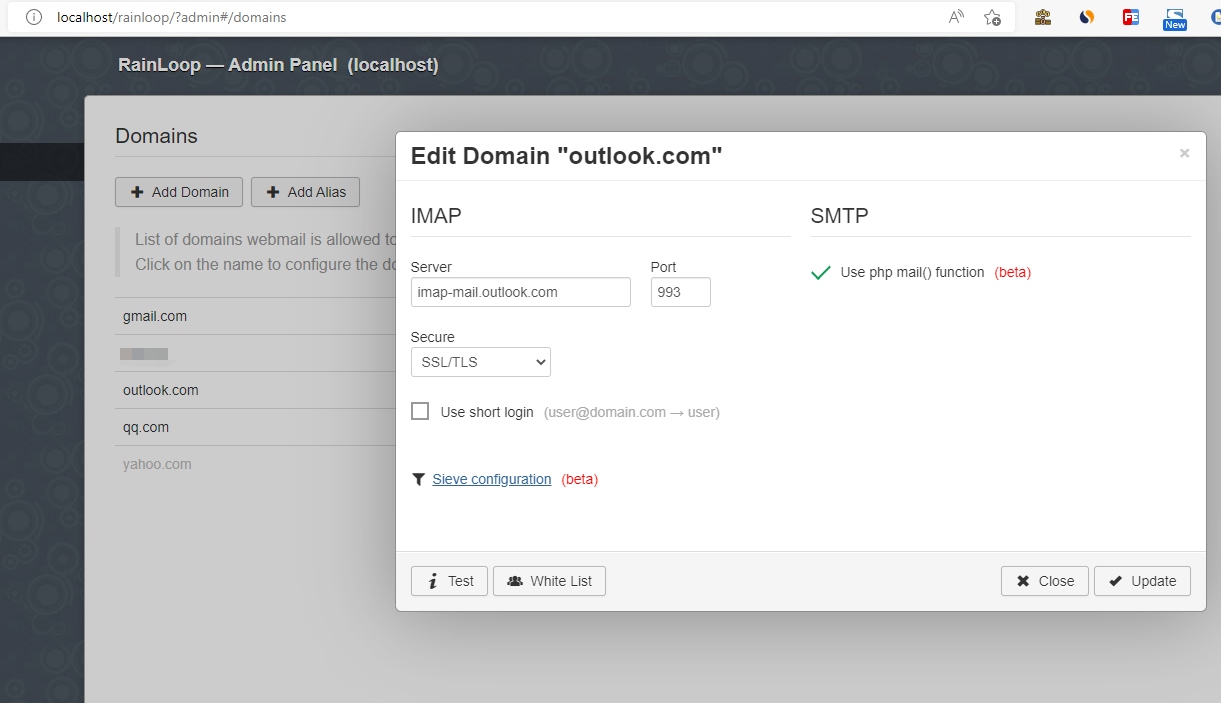 开源邮件系统 RainLoop Webmail 部署教程｜ WSL 环境