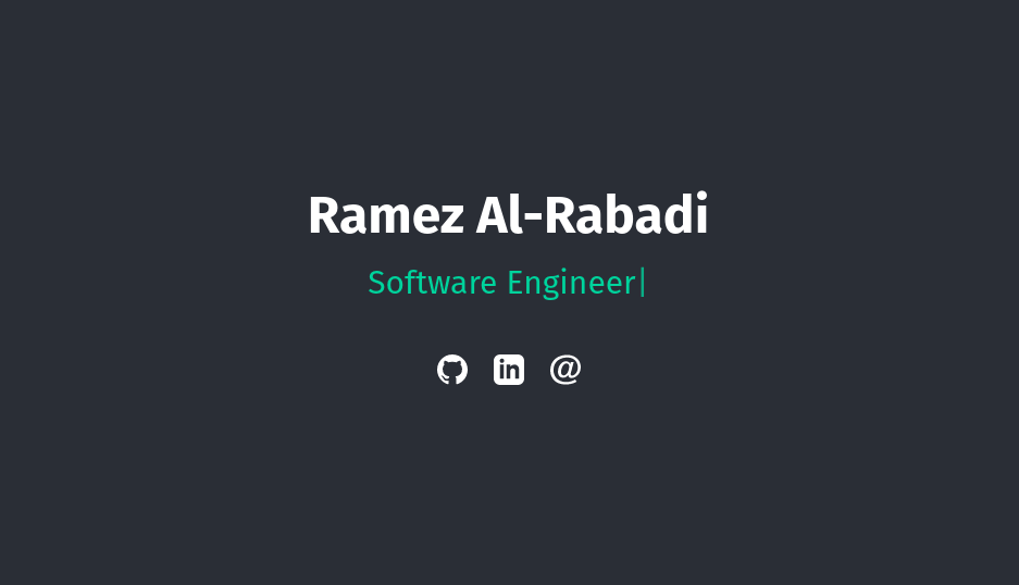 Ramez's Portfolio Website
