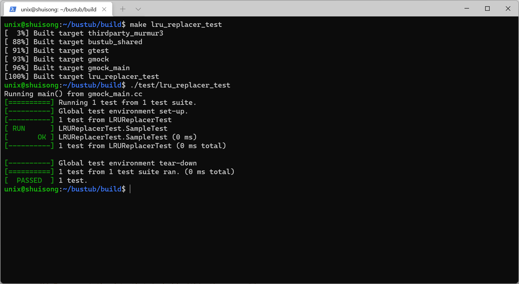 Project 1 Buffer Pool Manager | Bencorn