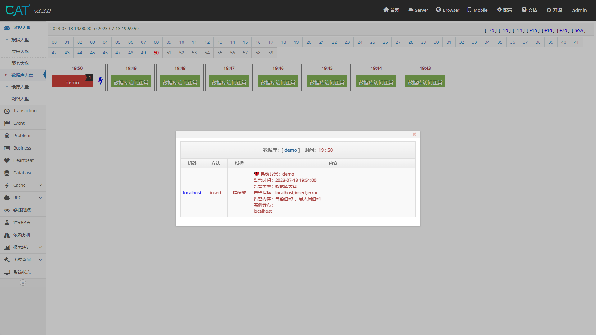 cat: 美团点评实时应用监控平台，基于 3.1.0 版本改造，新增链路跟踪，支持 HTTP、RPC、SQL、Redis、Log4j2 埋点。