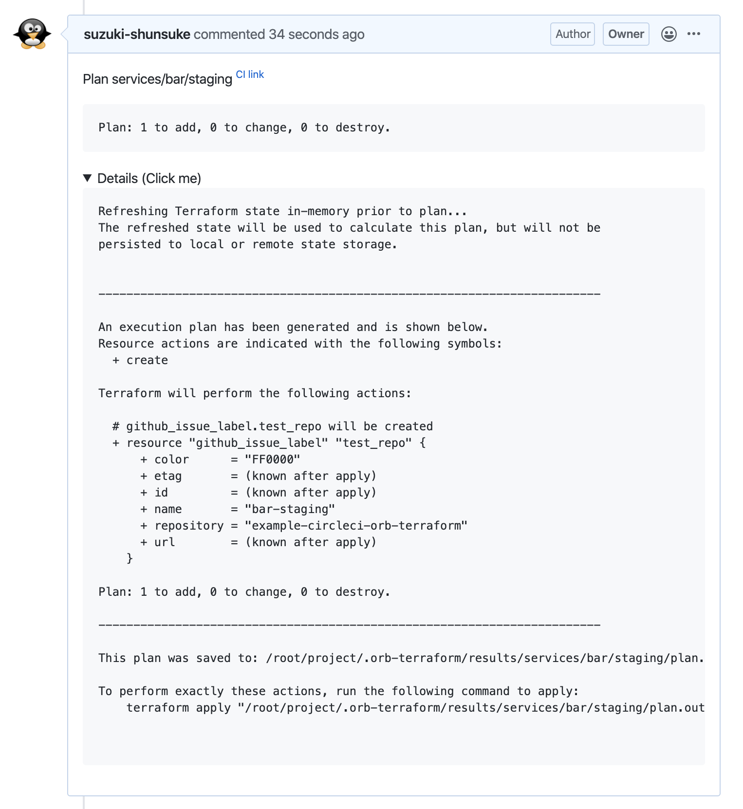 GitHub - suzuki-shunsuke/circleci-orb-terraform: CircleCI Orb for Terraform