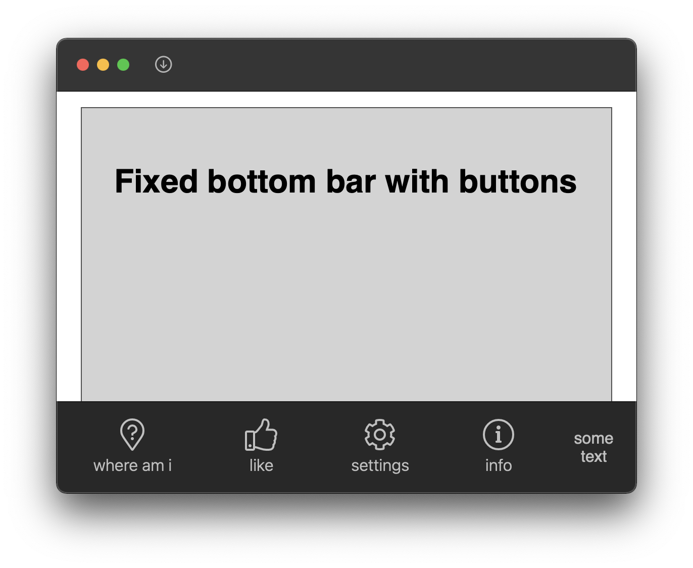 GitHub - terrymorse58/bottom-bar: a button bar fixed to bottom of viewport