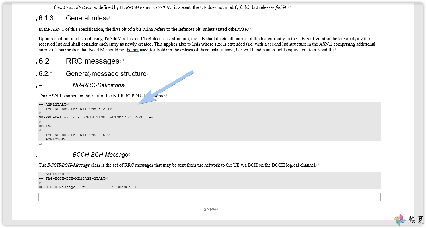 提取3GPP LTE/5GNR中RRC的ASN.1 | 热夏的博客