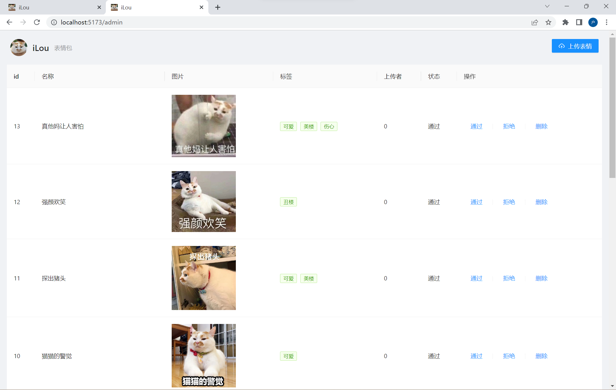 GitHub - wyn04/ilou: ilou（爱楼）表情包网站