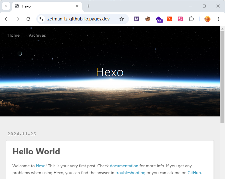第一期： 零基础快速搭建个人博客， Hexo + GitHub Pages + Cloudflare Pages 全流程指南， 免费部署超详细！ | 🏰 魔法信息堡
